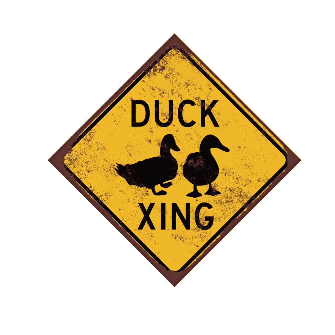 Duck Crossing Metal Sign - Homestead Farm Sign - Backyard Duck Sign ...