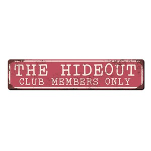 The Hideout Funny Kid Treehouse Sign - Kids Fort Sign - Play Shed Sign ...