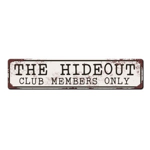 The Hideout Funny Kid Treehouse Sign Kids Fort Sign Play - Etsy
