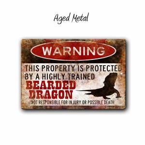 Bearded Dragon Sign,funny Metal Signs,bearded Dragon Accessories,lizard ...