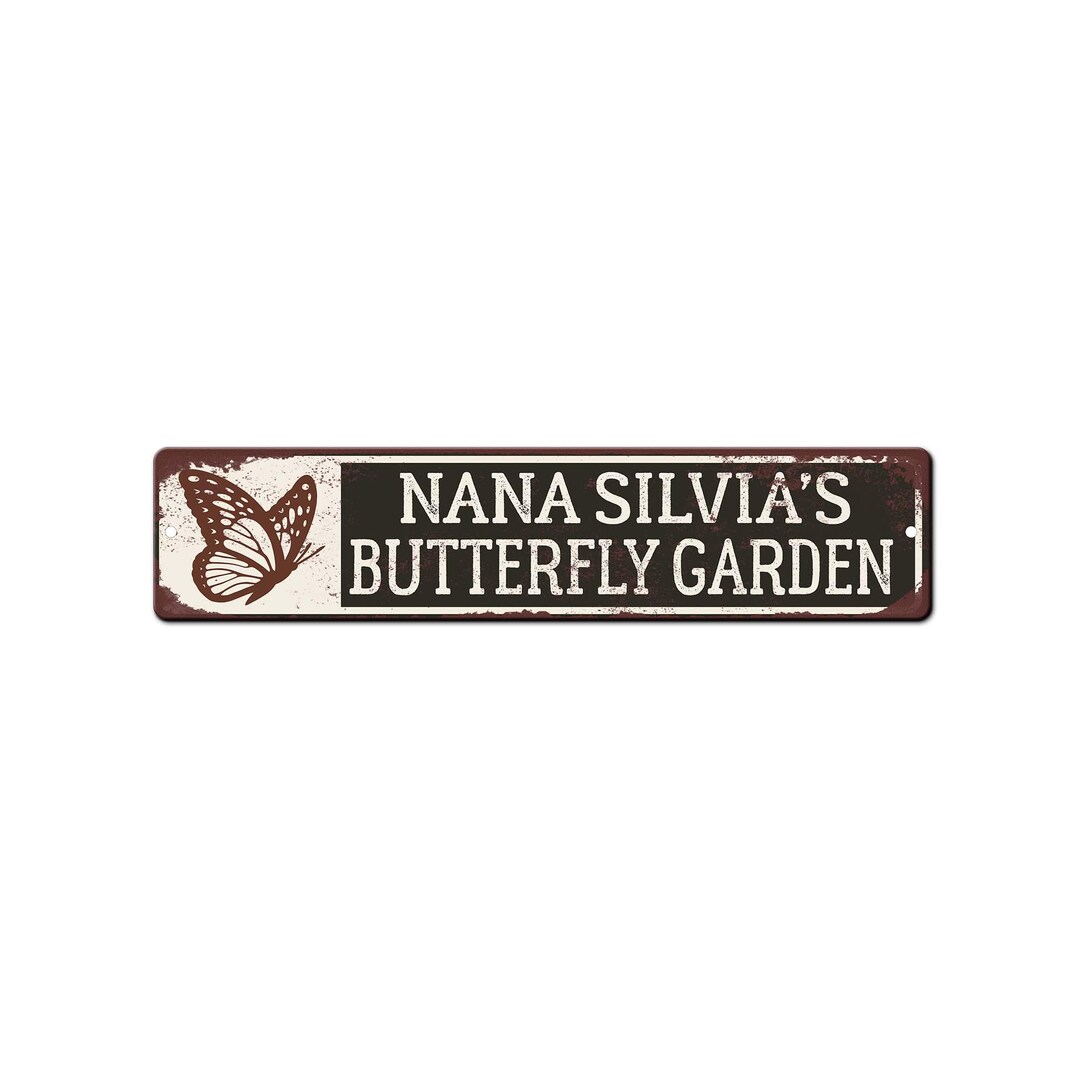 Personalized Butterfly Garden Metal Sign - Etsy