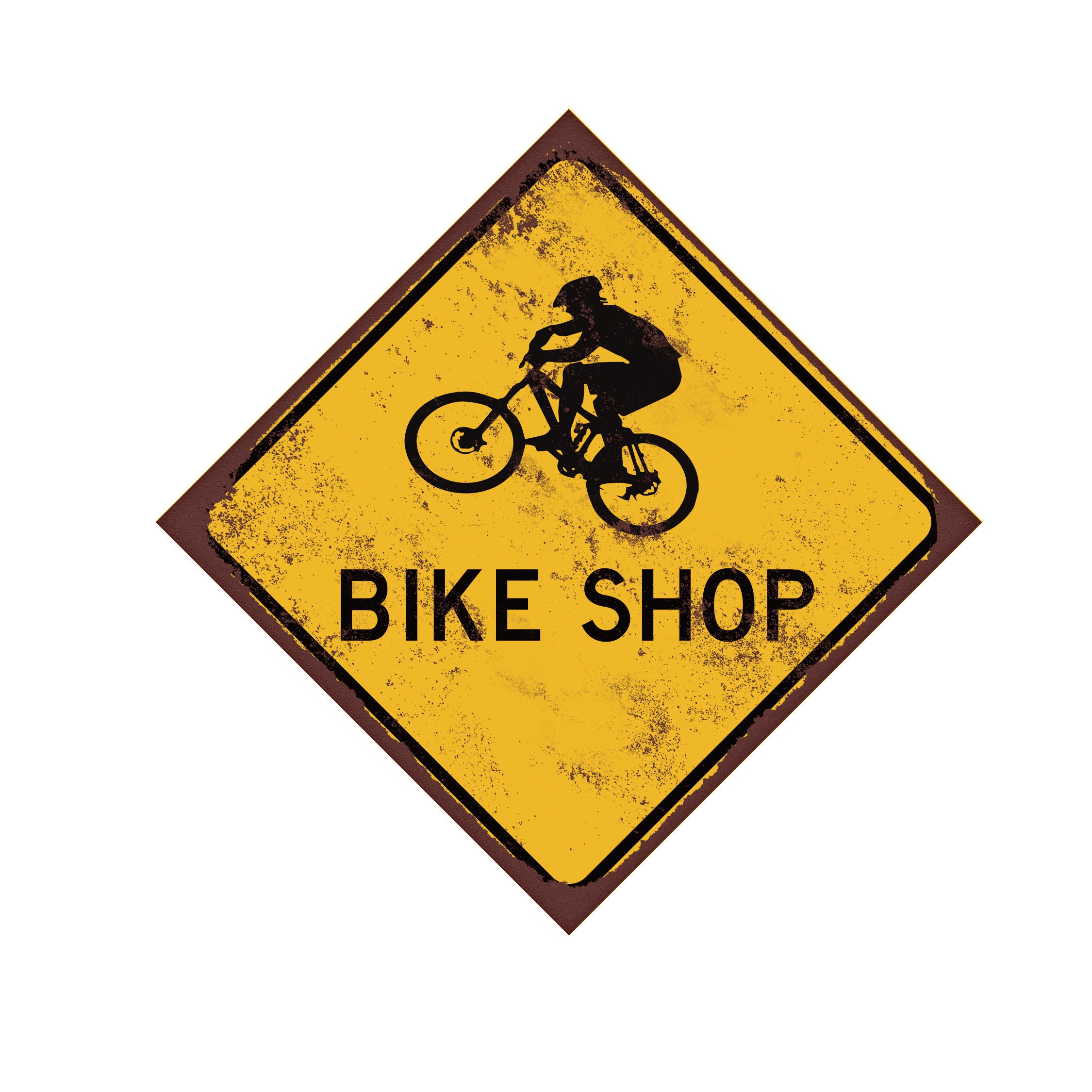 Bike Shop Metal Sign - Bike Shop Décor - Mountain Biker Gift - Mountain ...