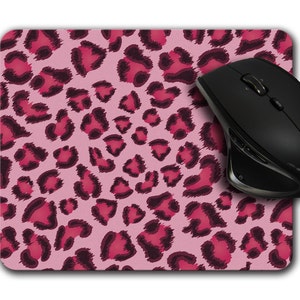 Pink Leopard Print Mouse Pad,animal Print, Office Decor, Leopard ...