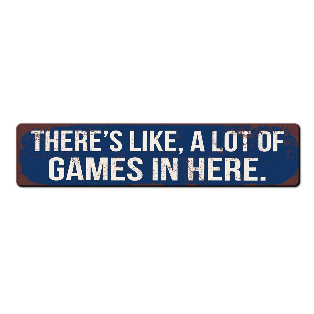 Funny Games Room Sign Gamer Cave Sign Family Game Room Kids Game Room ...
