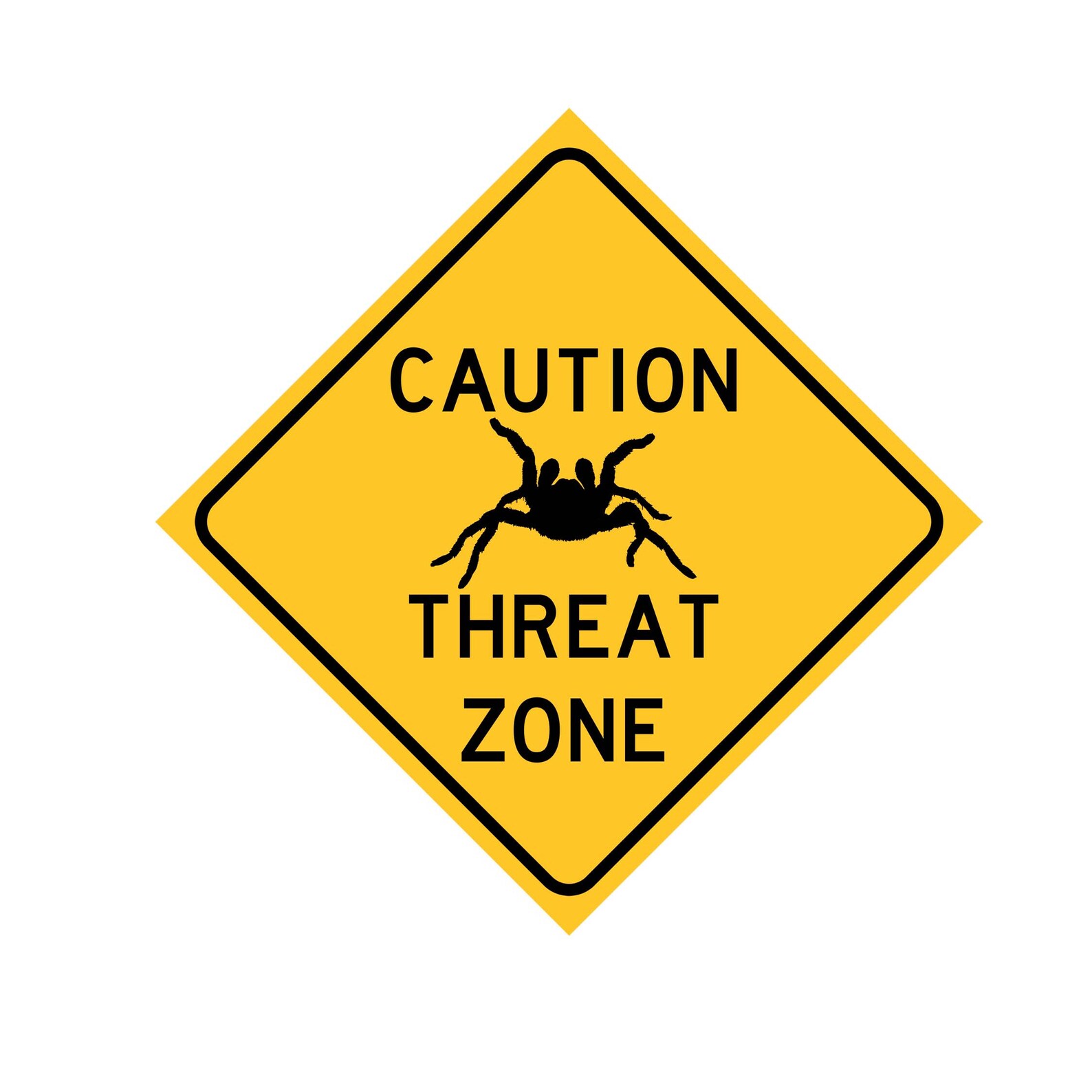 Tarantula Sign Caution Threat Zone Tarantula Threat Pose | Etsy