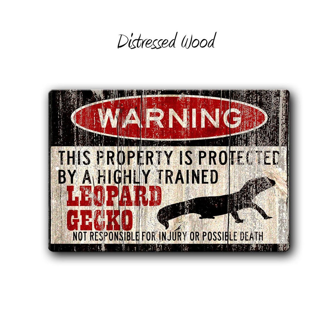 Leopard Gecko Sign,funny Metal Signs,leopard Gecko Gift,gecko ...