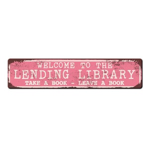 Lending Library Sign Reading Community Share Library Sign - Etsy