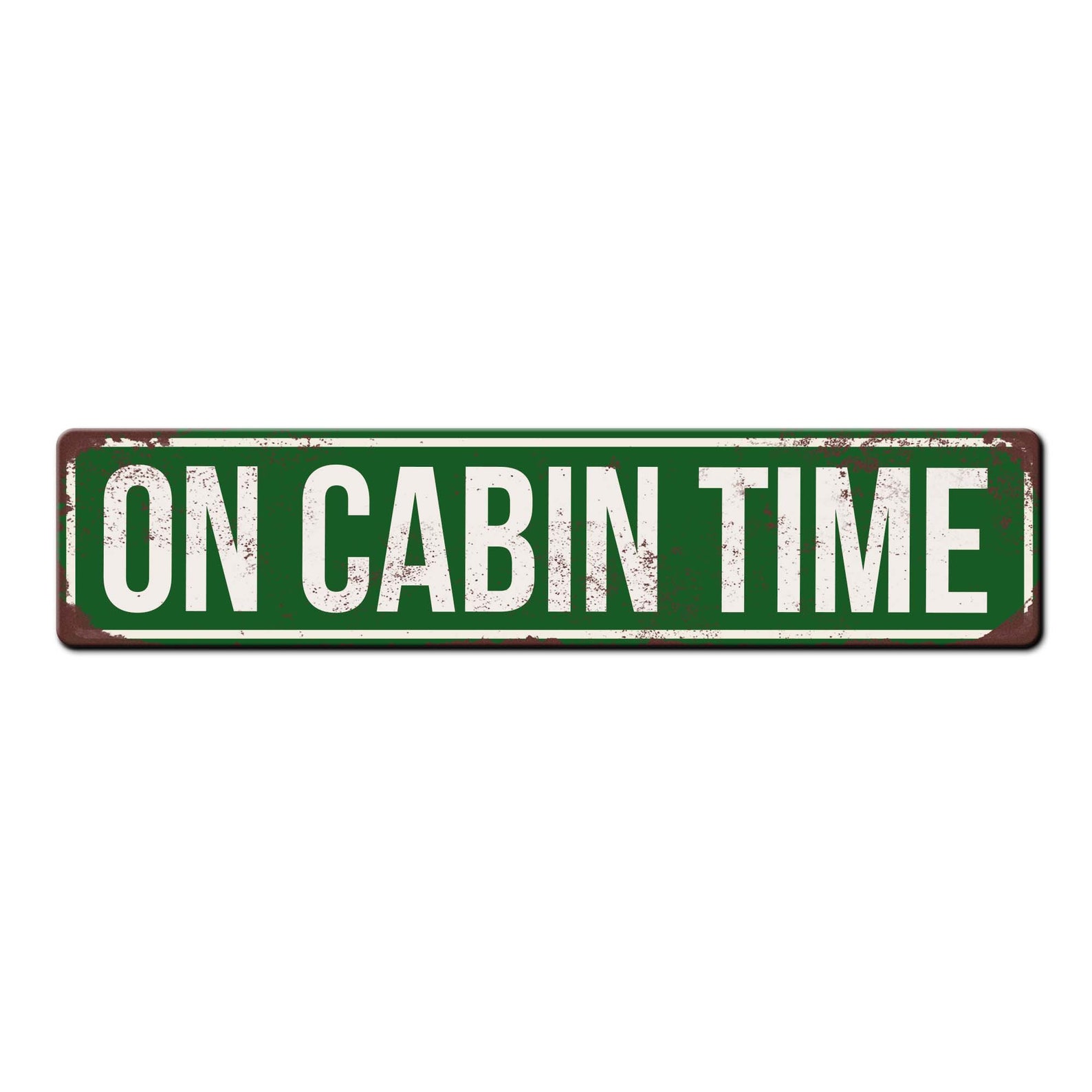 On Cabin Time Metal Outdoor Safe Sign - Cabin Décor - Cabin Owner Gift ...