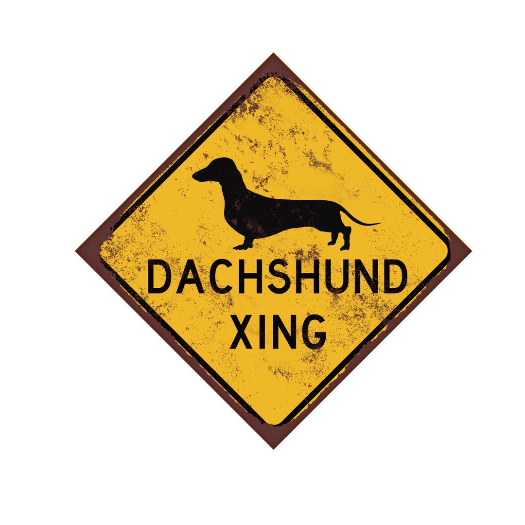 Dachshund Crossing Sign - Dachshund Décor - Doxie Owner Gift - Cute ...