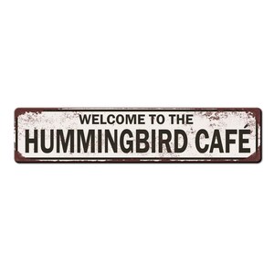 Hummingbird Feeder Sign - Welcome to the Hummingbird Café - Backyard ...