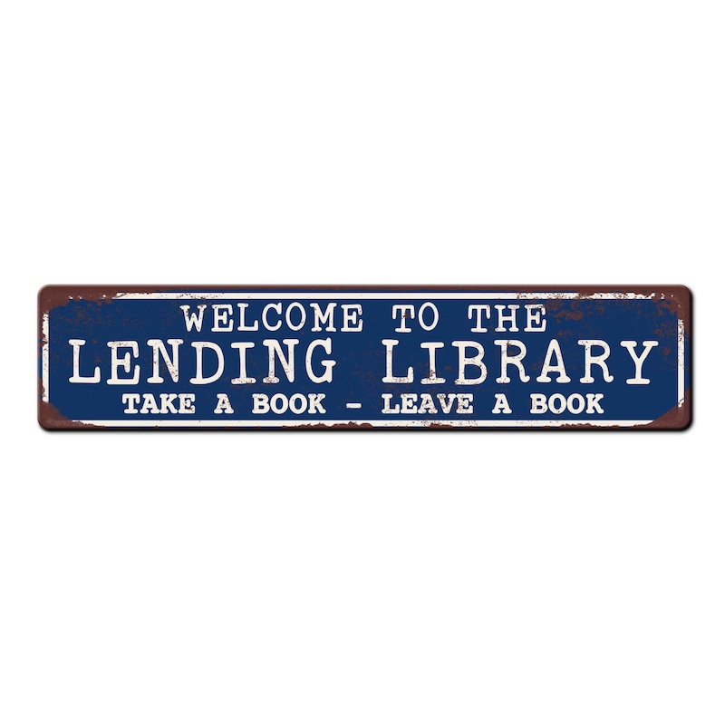 Library Sign - Etsy