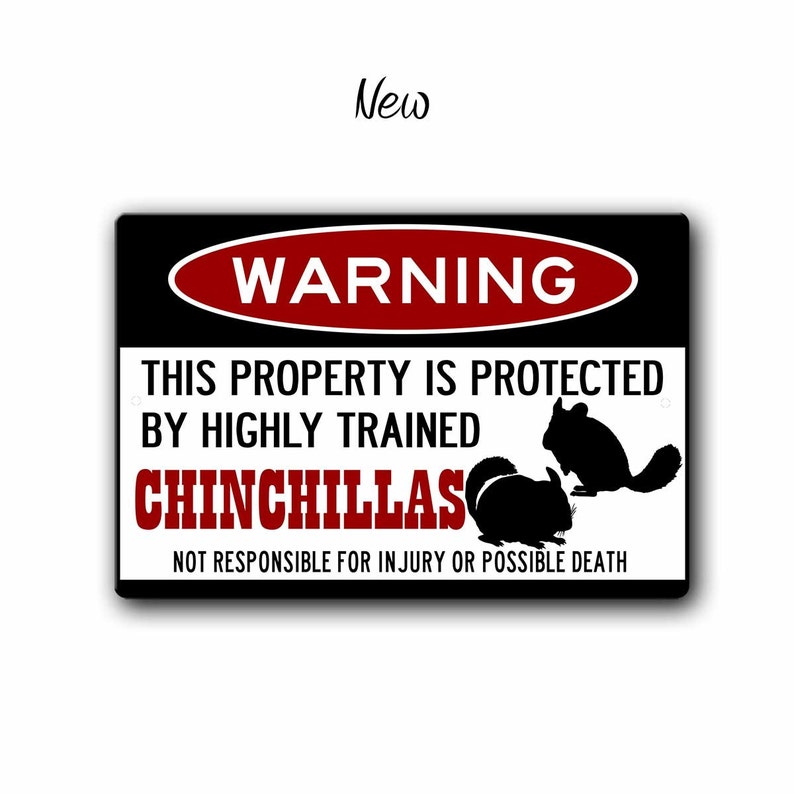 Chinchilla Signfunny Metal Signschinchillaschinchilla Cage - Etsy