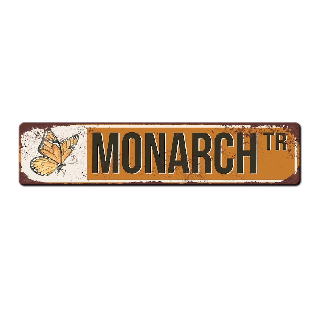 Monarch Trail Metal Sign Wildflower Sign Butterfly Sign Monarch Trail ...