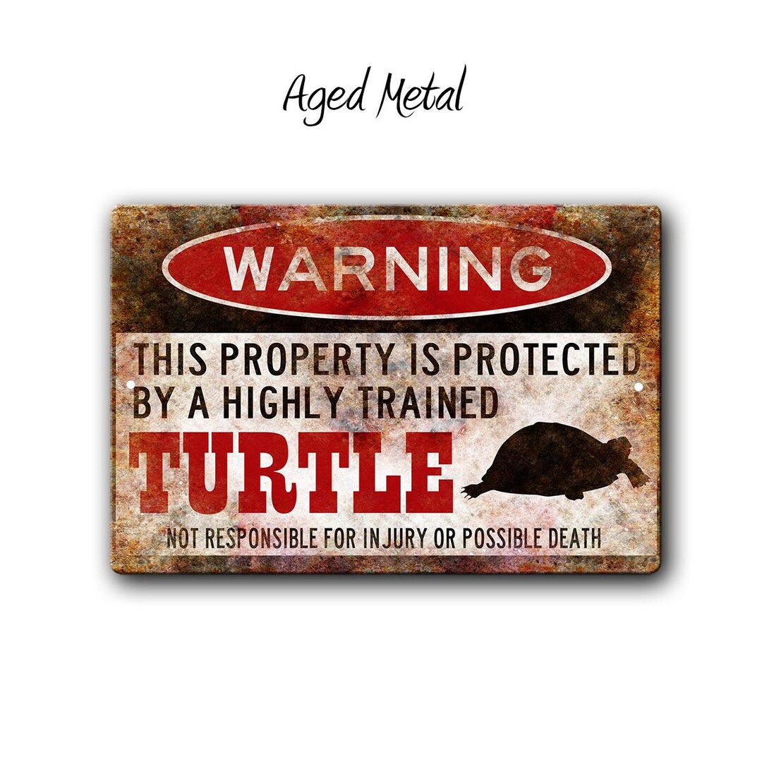 Turtle Sign,funny Metal Signs,turtle Accessories,turtle Warning Sign ...