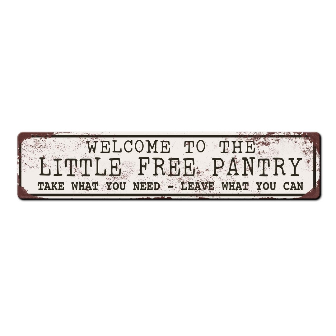 Little Pantry Sign Food Community Share Pantry Sign Food Sharing Sign ...