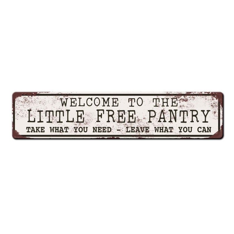 Little Pantry Sign - Food Community Share Pantry Sign - Food Sharing ...
