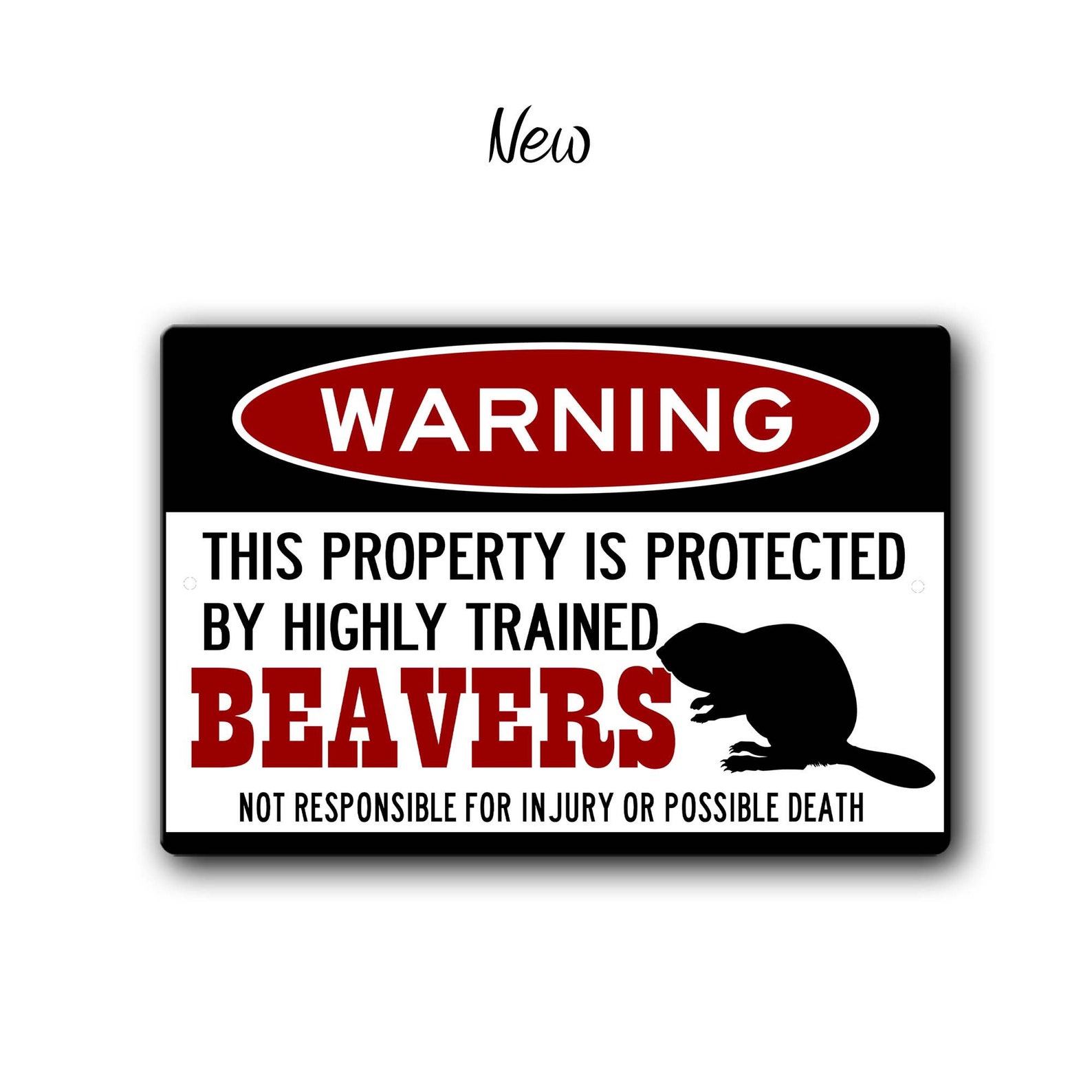 Beavers Warning Sign Funny Beaver Gift Funny Lake House - Etsy