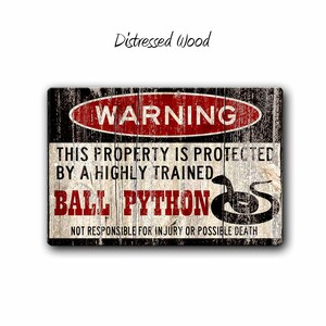 Ball Python Sign,funny Metal Signs,ball Python Accessories,snake ...