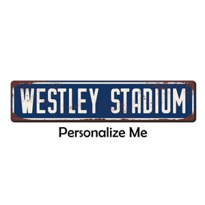 Personalized Stadium Sign - Custom Stadium Sign - Funny Sports Decor ...