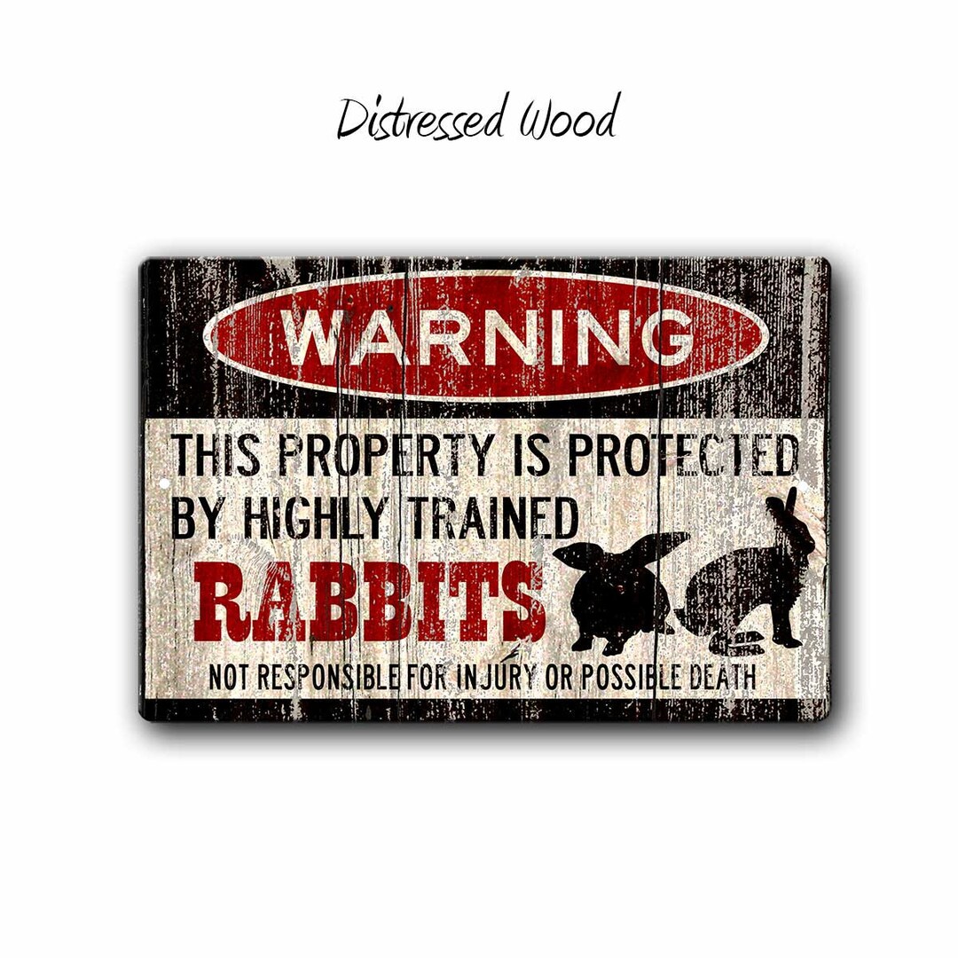 Rabbits Sign,funny Metal Signs,rabbit Accessories,bunnies Sign,lop ...