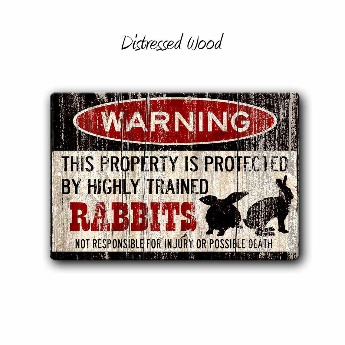 Rabbits Signfunny Metal Signsrabbit Accessoriesbunnies - Etsy