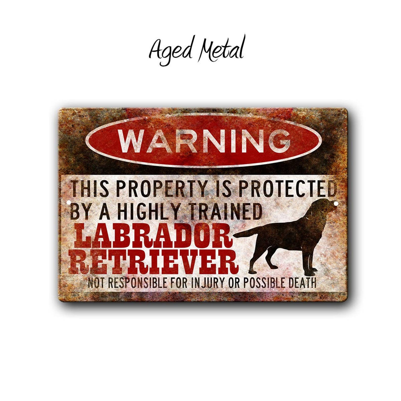 Labrador Retriever Sign,funny Metal Signs,dog Warning Sign,black Lab ...