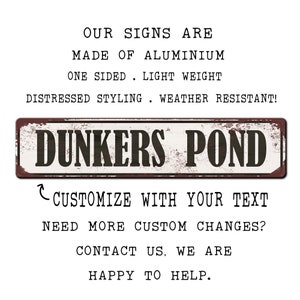 Custom Pond Sign - Personalized Memorial Pond Sign - Personalized ...