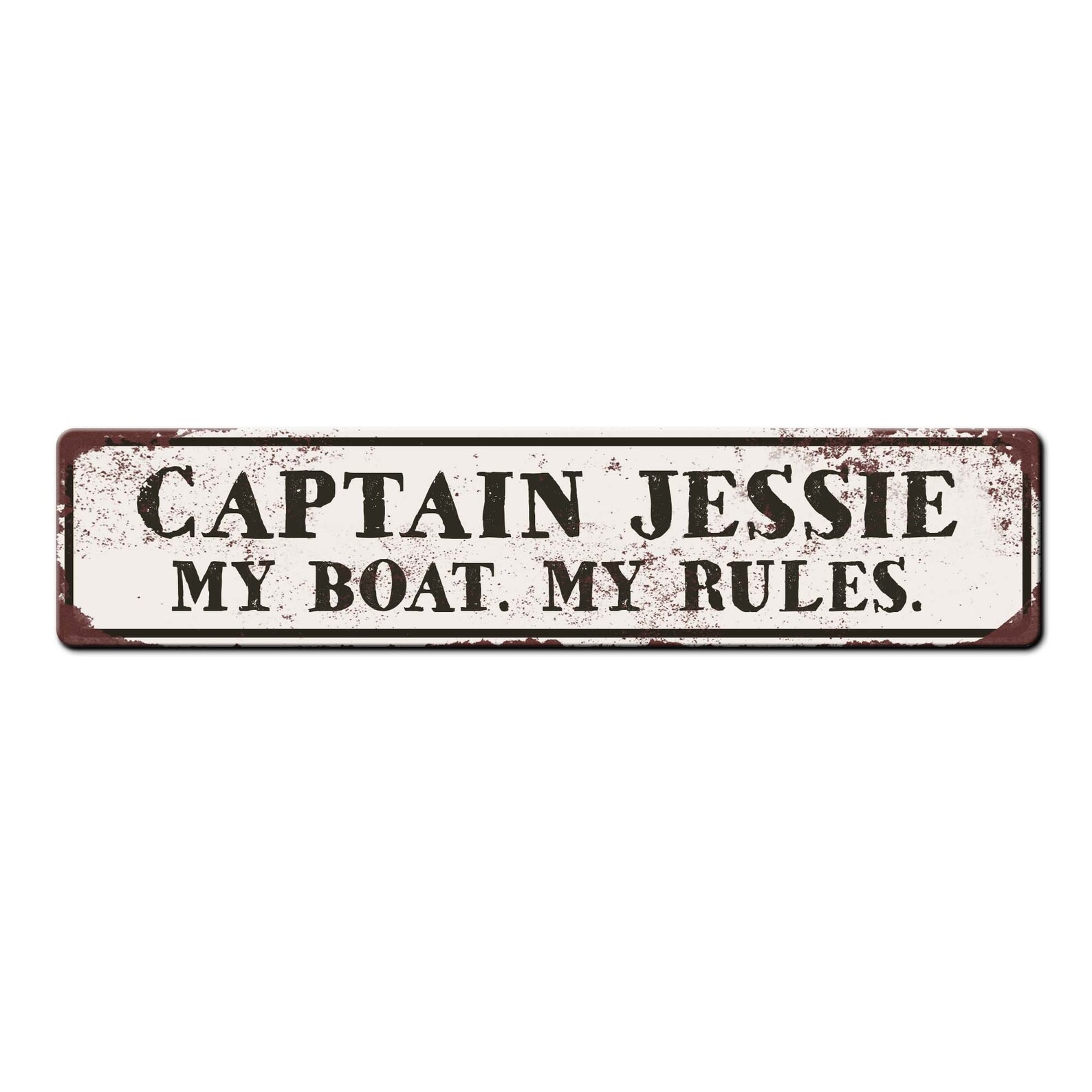 Personalized Custom Boat Captain Sign Funny Metal Sign - My Boat My ...