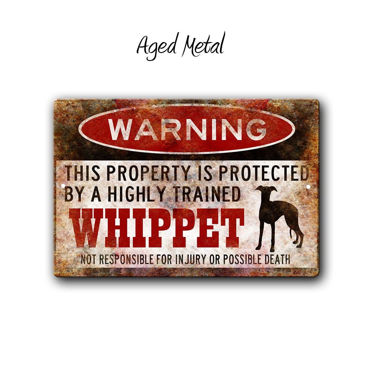 Whippet SignFunny Metal SignsDog warning SignWhippet | Etsy
