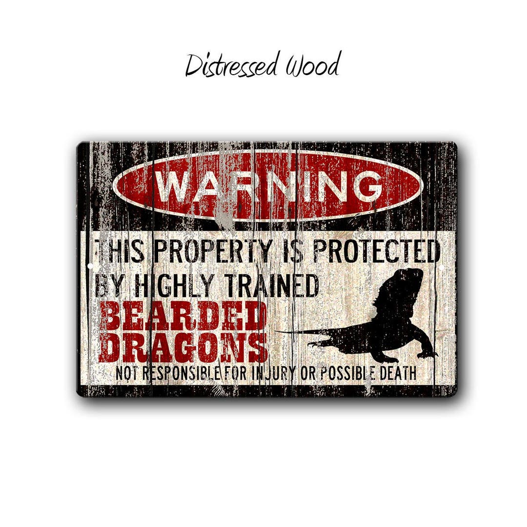 Bearded Dragons Sign,funny Metal Signs,bearded Dragon Accessories ...