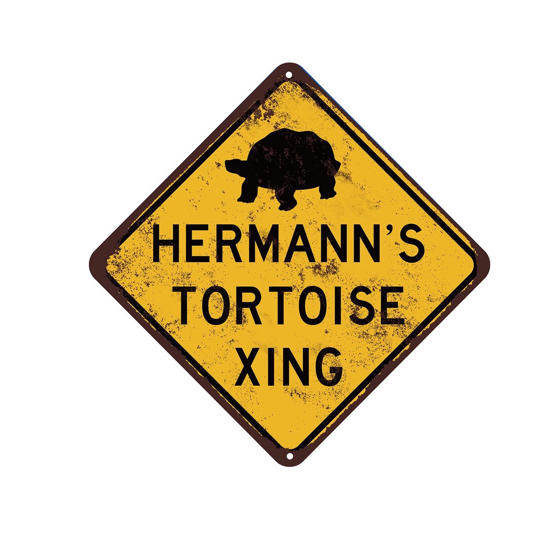 Hermann's Tortoise Crossing Sign -tortoise Xing Sign - Hermann Tortoise ...