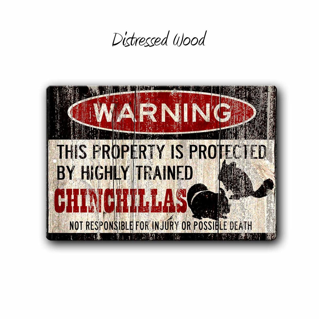Chinchilla Sign,funny Metal Signs,chinchillas,chinchilla Cage ...
