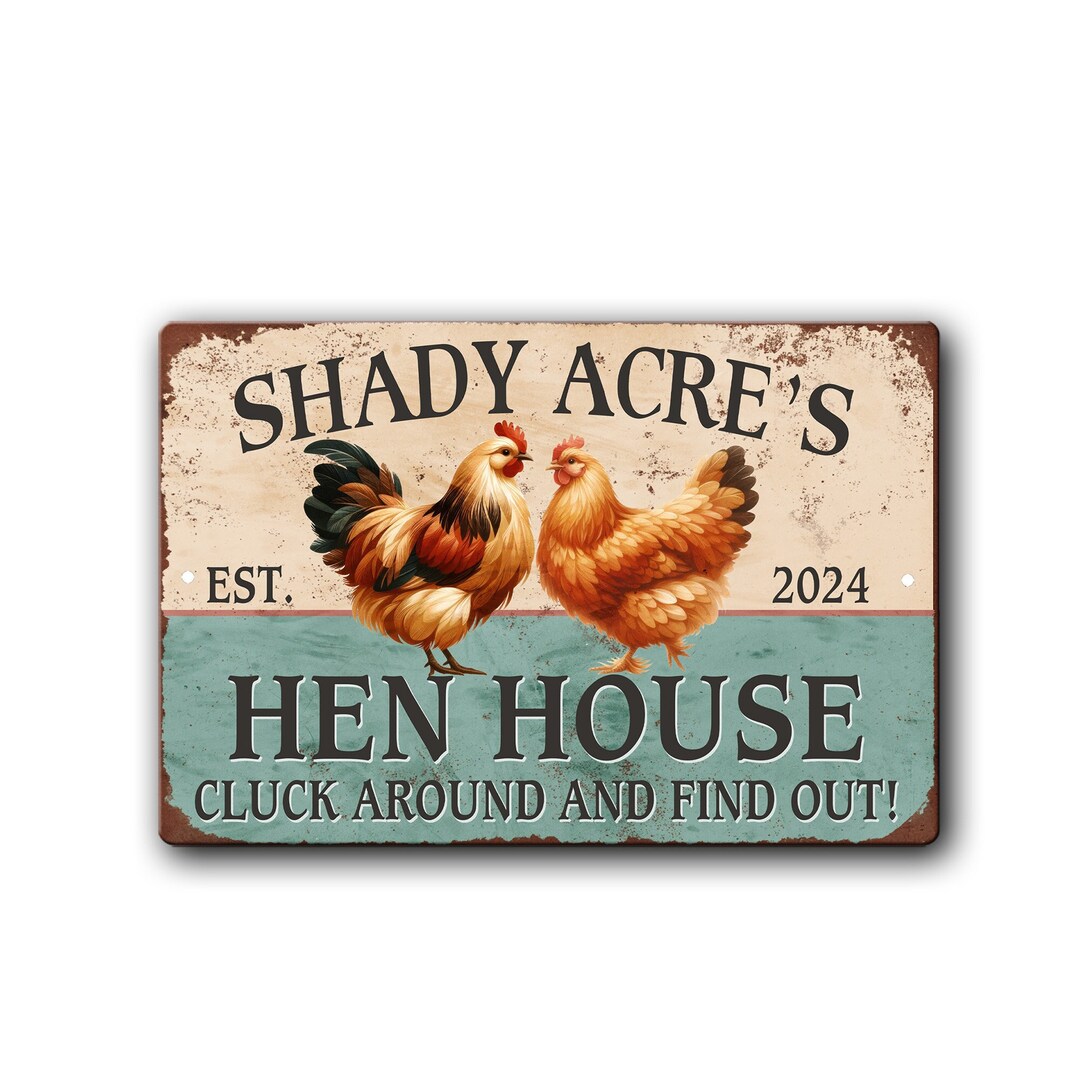 Hen House Personalized Metal Sign Custom Name Cluck Around and Find Out ...
