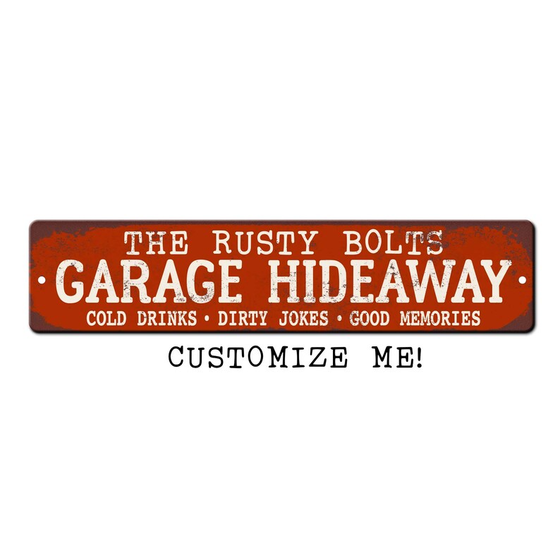 Custom Personalized Garage Hideaway Sign - Funny Garage Sign - Funny ...
