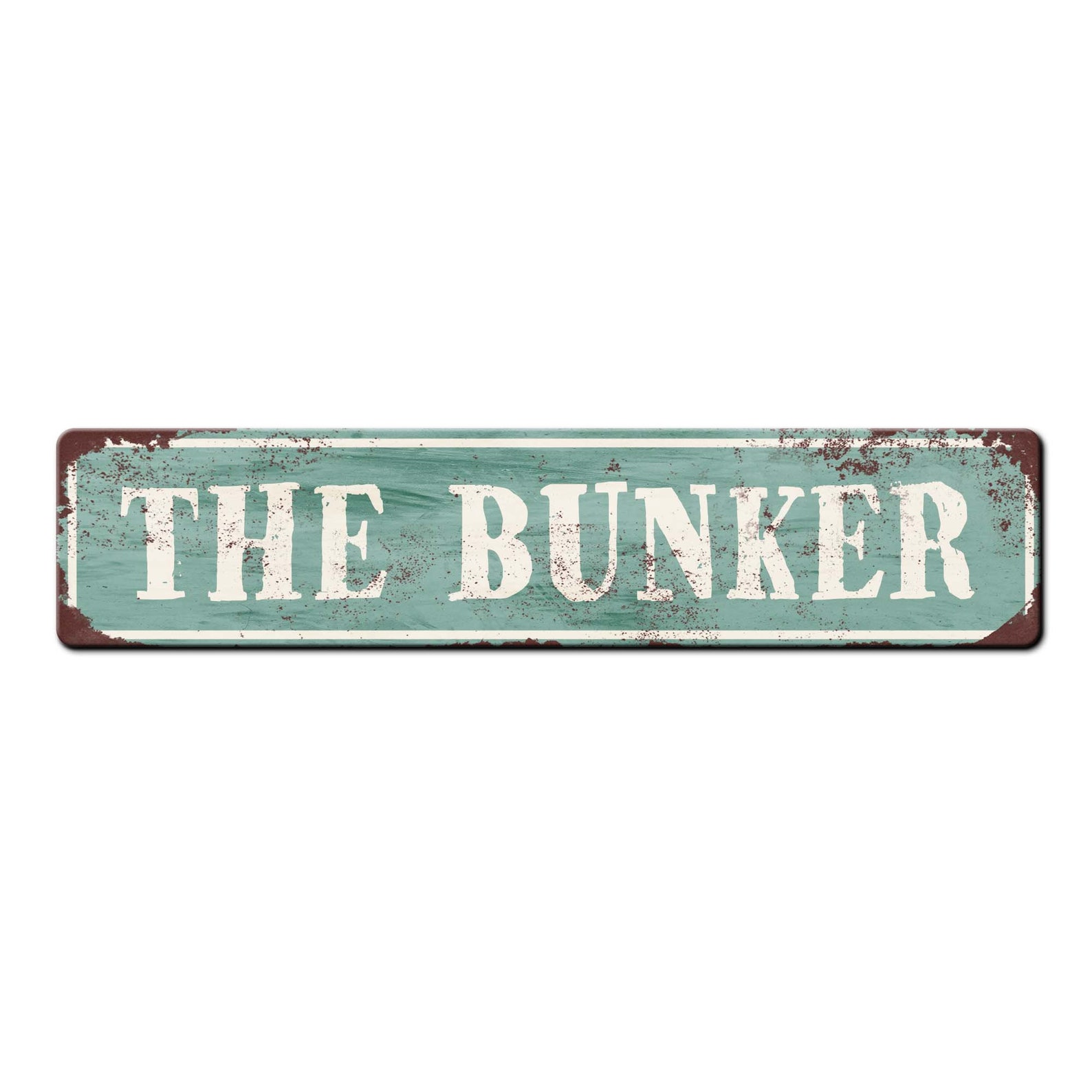 The Bunker Rustic Style Metal Sign - Man Cave Décor - Kid Cave Sign ...