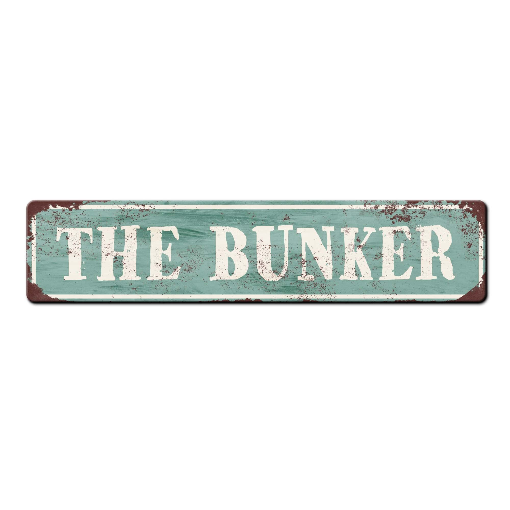 The Bunker Rustic Style Metal Sign - Man Cave Décor - Kid Cave Sign ...