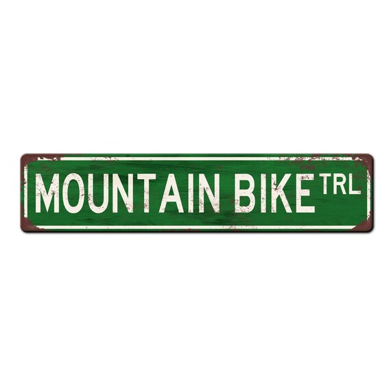 Mountain Bike Trail Sign Mountain Biker Gift Mountain | Etsy