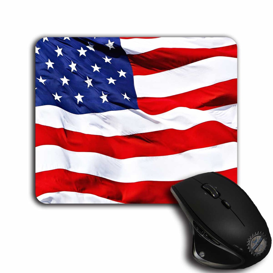 Patriotic Mouse Pad,usa,cloth Top,mouse Pad,american Flag,old Glory ...