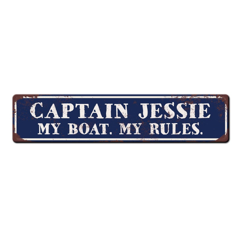 Personalized Custom Boat Captain Sign Funny Metal Sign My - Etsy