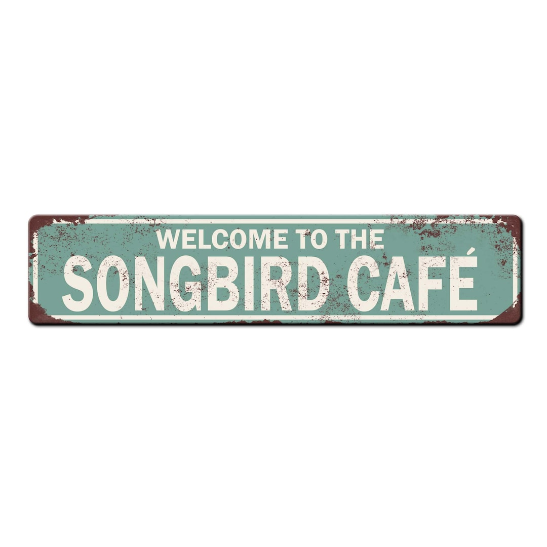 Bird Feeder Sign - Welcome to the Songbird Cafe - Backyard Songbird ...