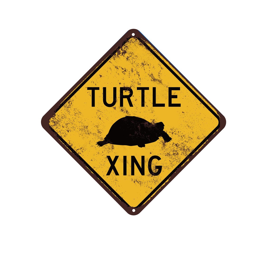 Turtle Crossing Sign - Turtle Pond Sign - Turtle Owner Gift - Turtle ...