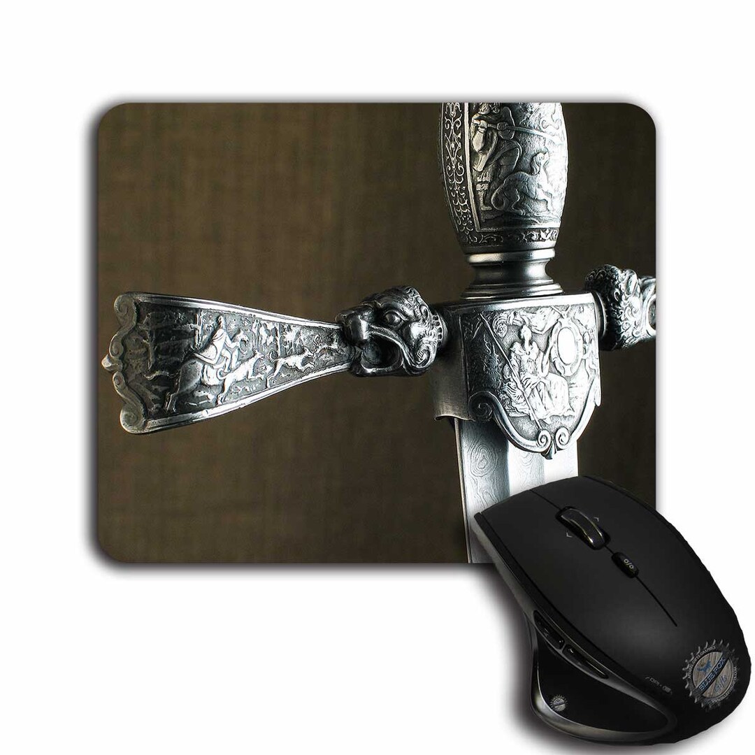 Medieval Mouse Pad,Cloth Top Mouse Pad,Knight's Sword photo,medieval ...