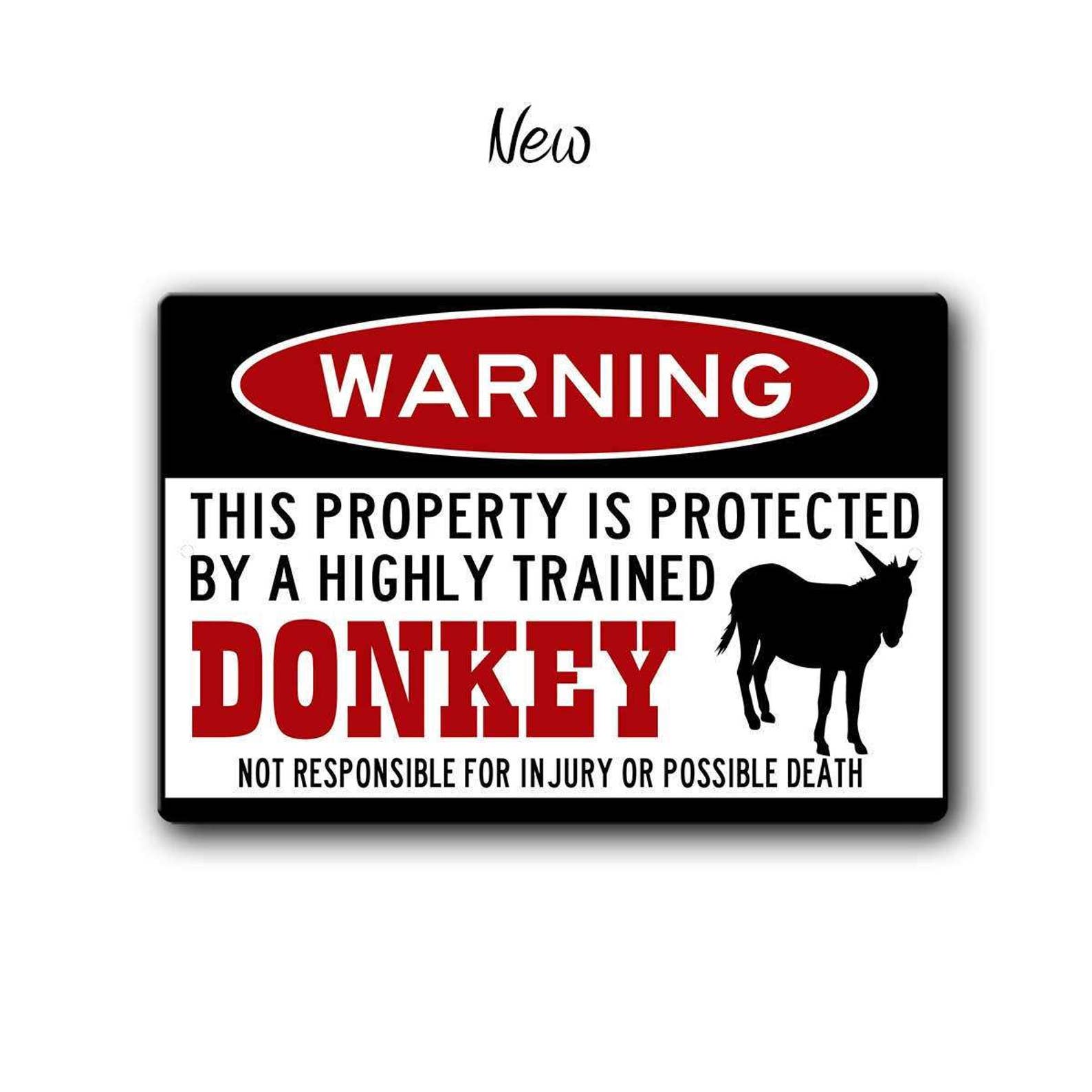 Donkey Signfunny Metal Signsdonkey Accessoriesdonkey | Etsy