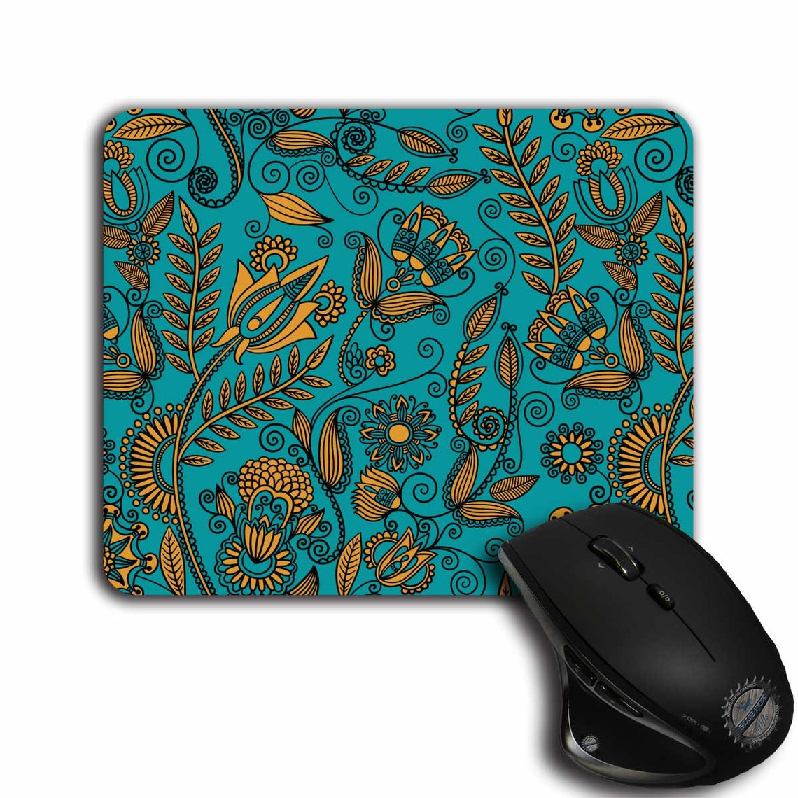 Floral Mouse Pad,office Decor,gift for Her,cute Mouse Pads,teal and ...