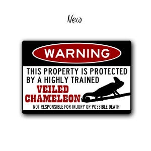 Veiled Chameleon Sign,funny Metal Signs,chameleon Gift,chameleon ...