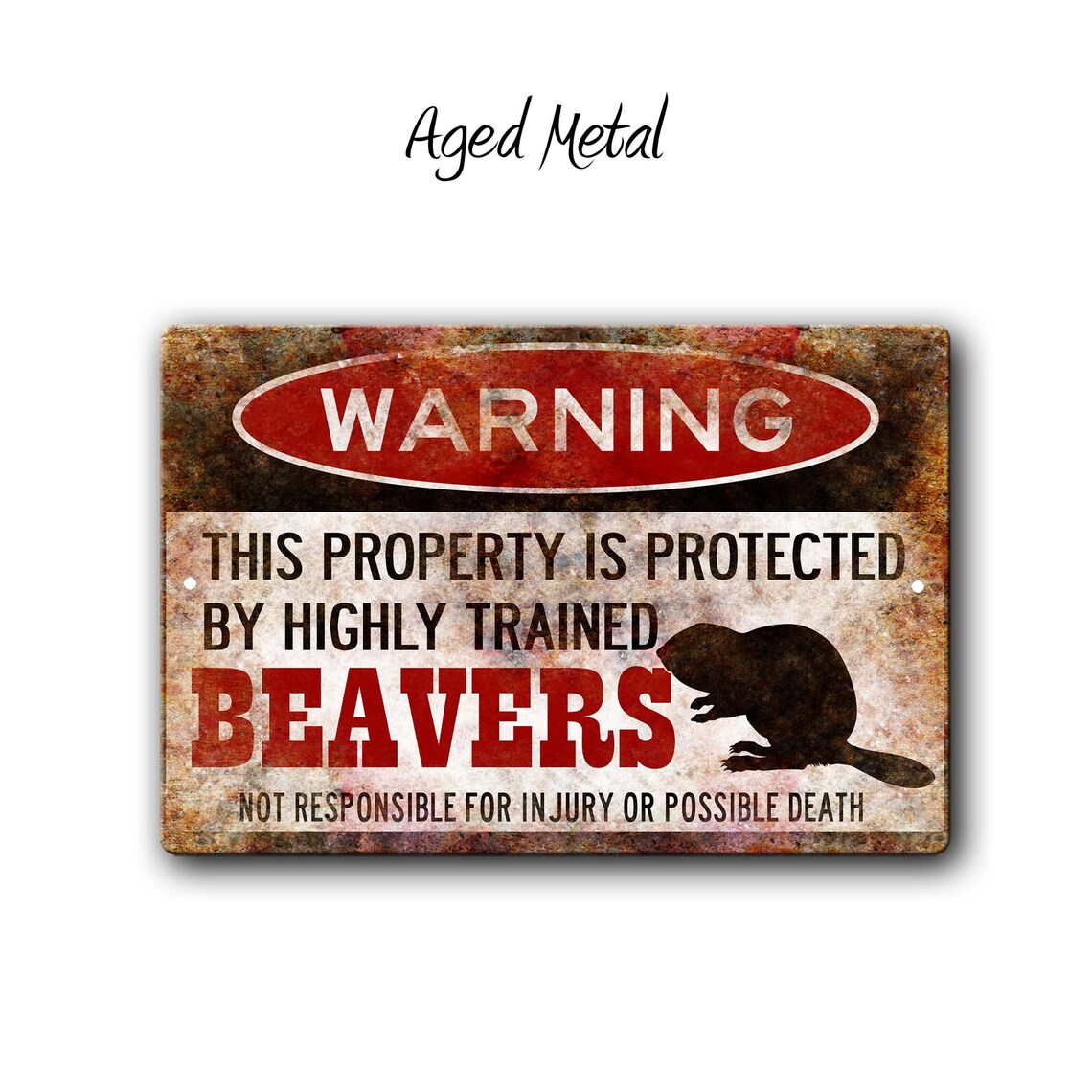 Beavers Warning Sign Funny Beaver Gift Funny Lake House - Etsy