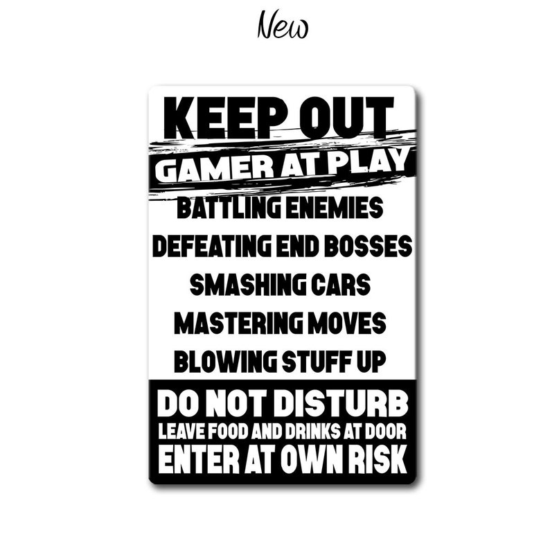 Gamer Signkids Room Signfunny Video Game Signvideo Gamer - Etsy