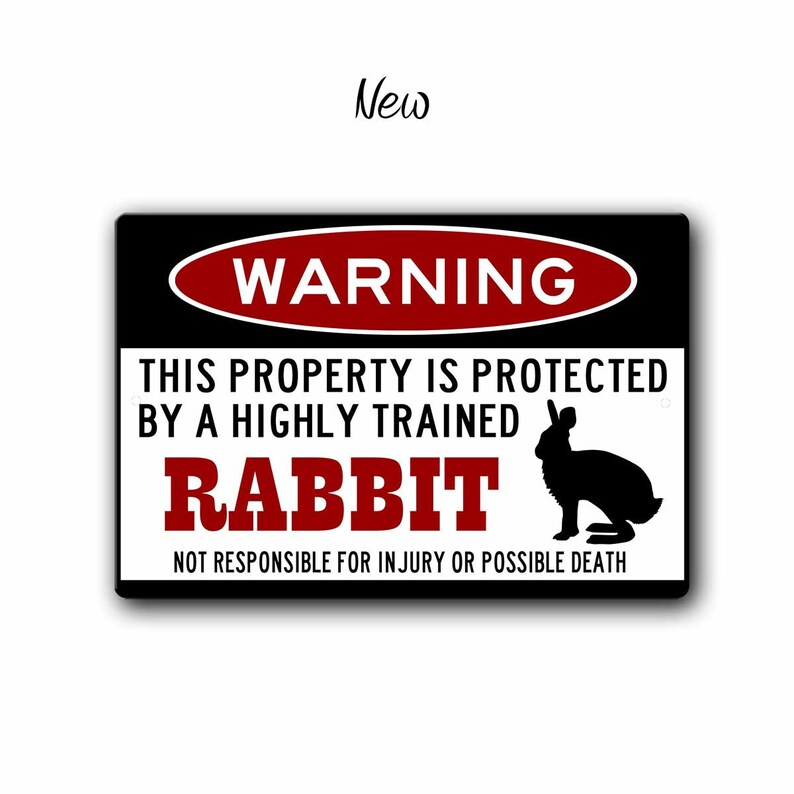 Rabbit Signfunny Metal Signsrabbit Accessoriesbunny - Etsy