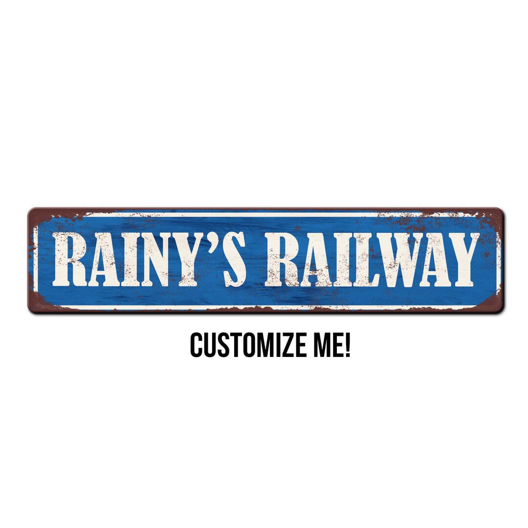 Personalized Railway Train Sign - Custom Train Room Sign - Train Lover ...