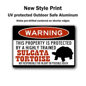Sulcata Tortoise Funny Metal Sign - Tortoise Owner Gift - Tortoise ...